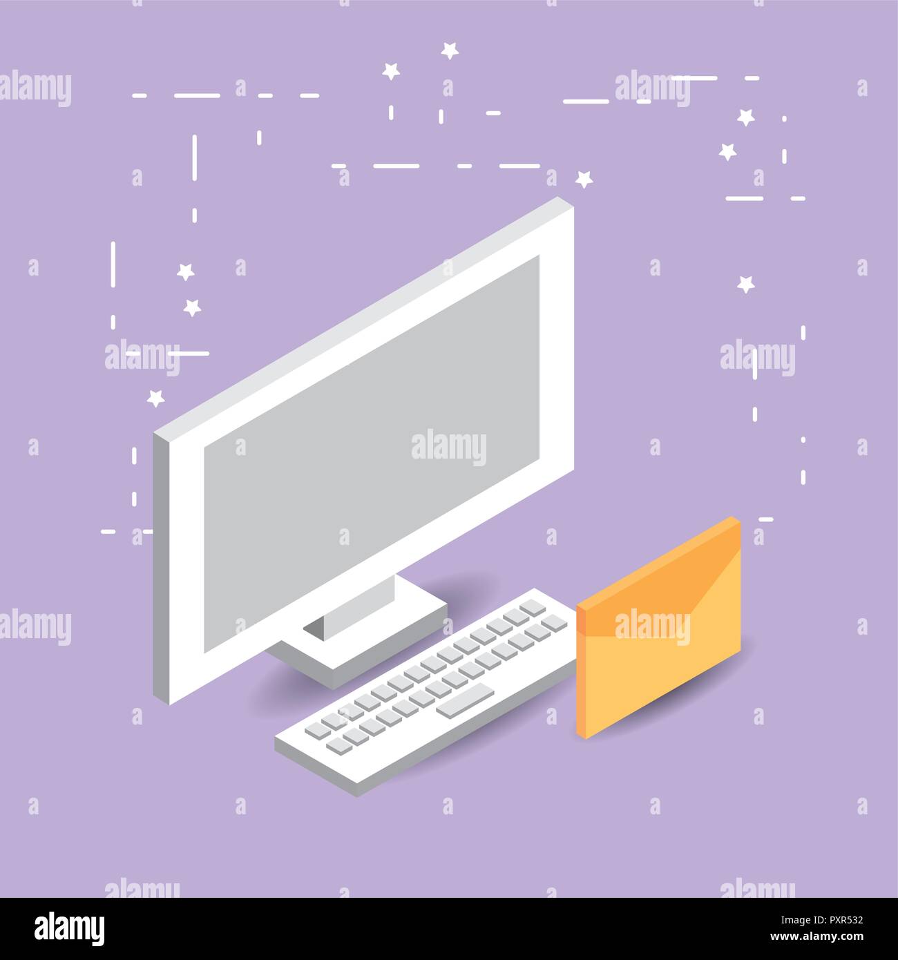 computer network cartoon Stock Vector Image & Art - Alamy
