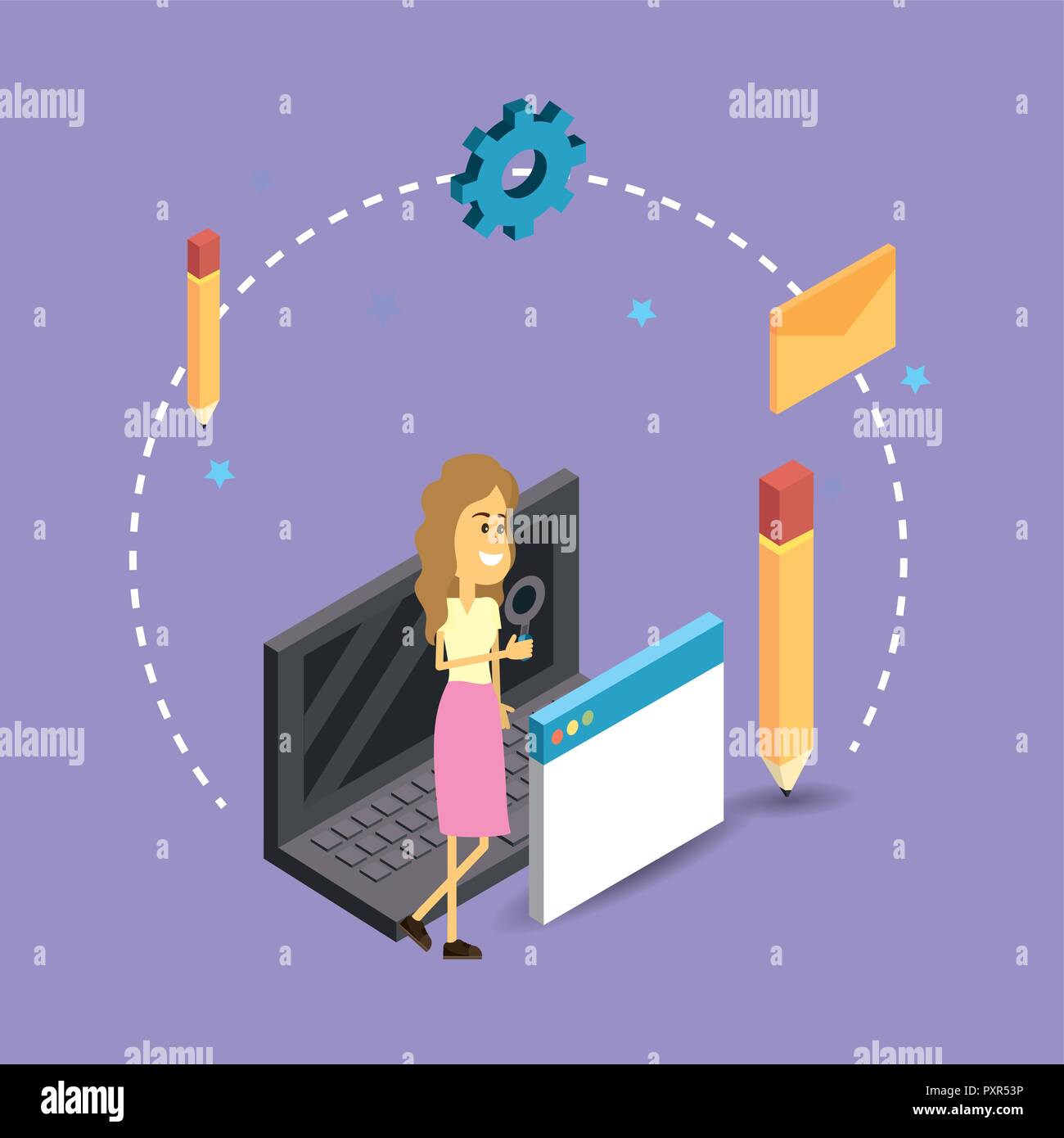 search engine cartoon Stock Vector Image & Art - Alamy