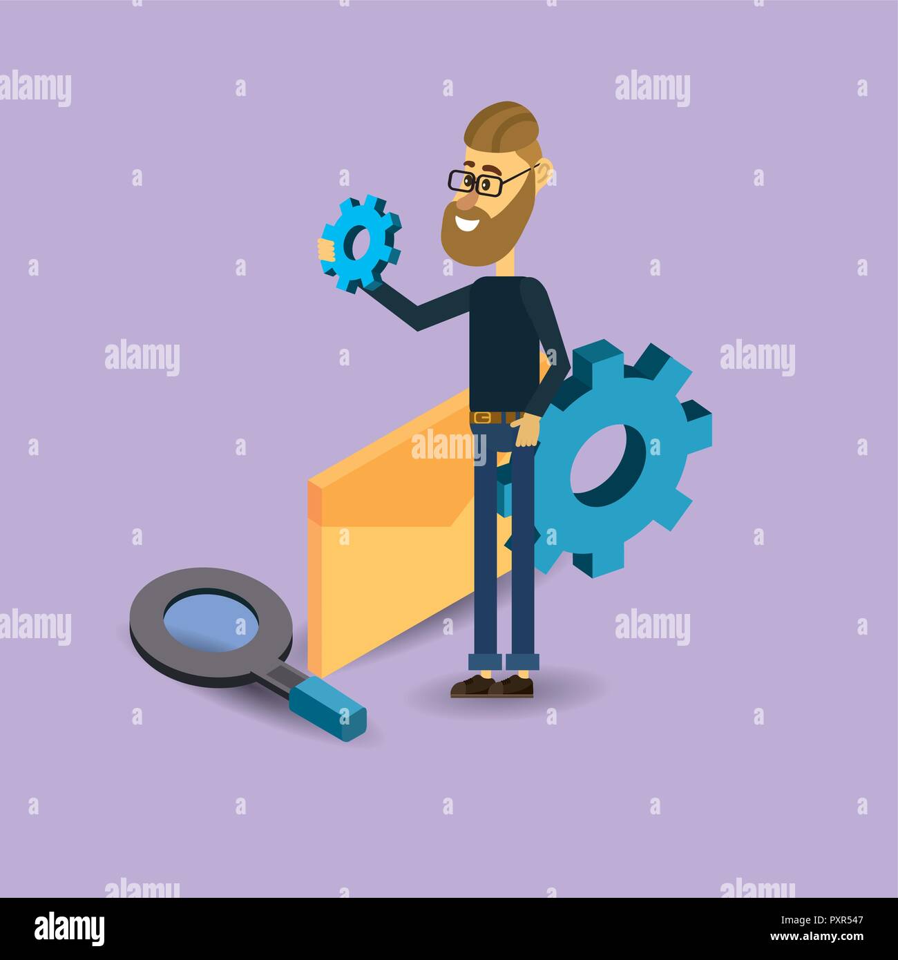 search engine cartoon Stock Vector Image & Art - Alamy