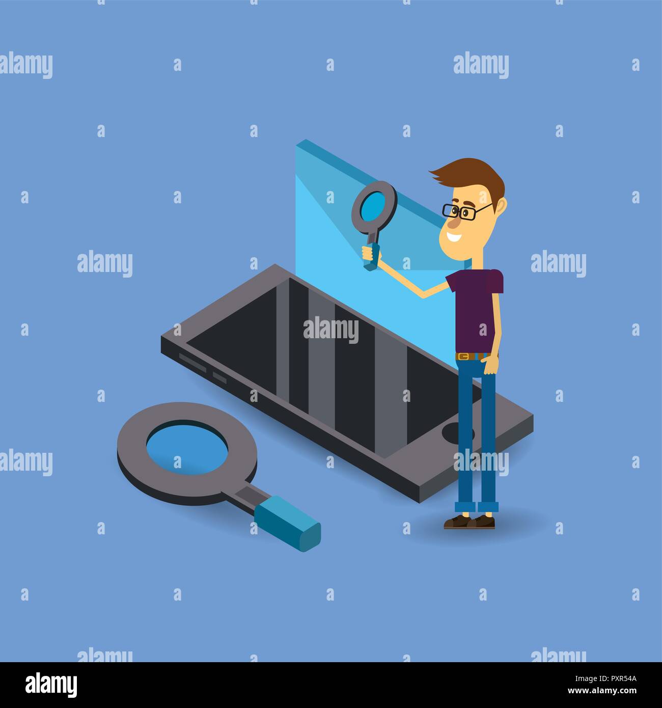 search engine cartoon Stock Vector Image & Art - Alamy