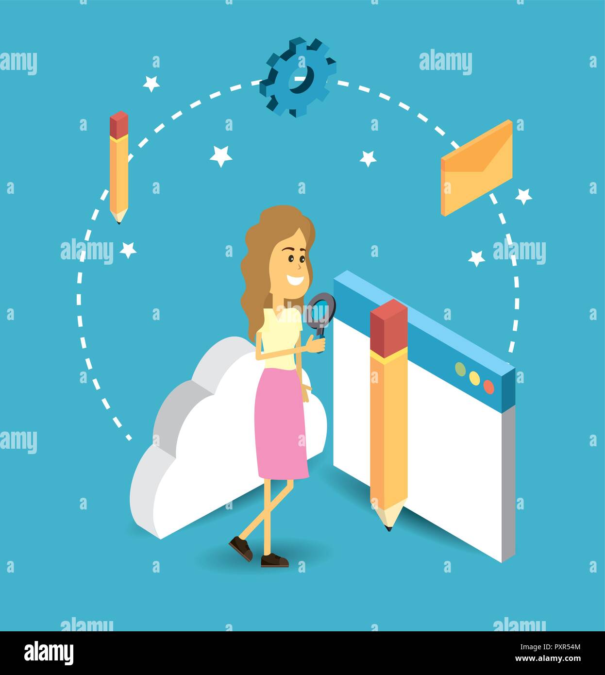 search engine cartoon Stock Vector Image & Art - Alamy