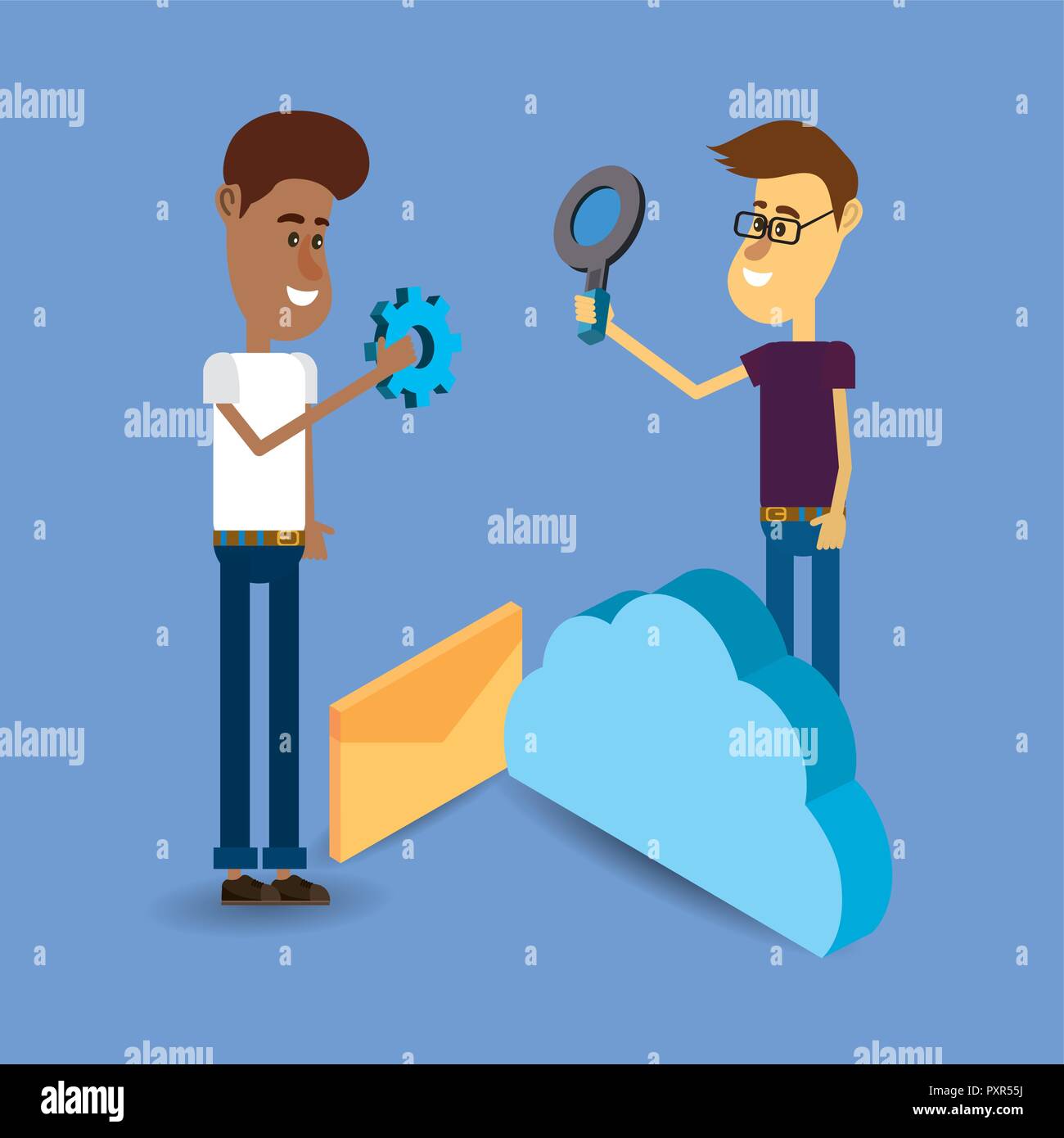 search engine cartoon Stock Vector Image & Art - Alamy