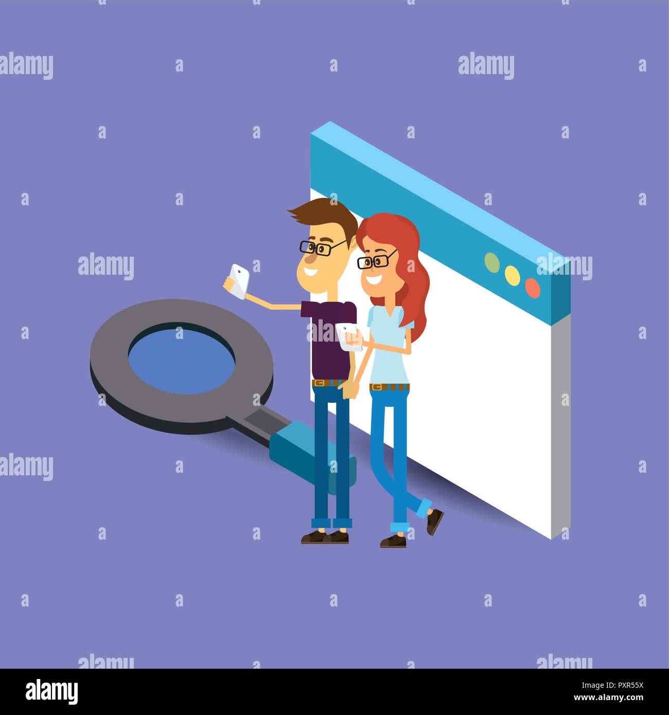 search engine cartoon Stock Vector Image & Art - Alamy