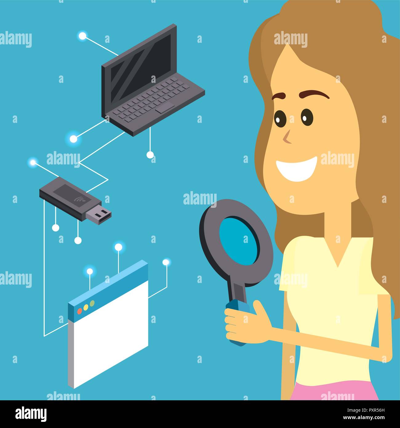 search engine cartoon Stock Vector Image & Art - Alamy