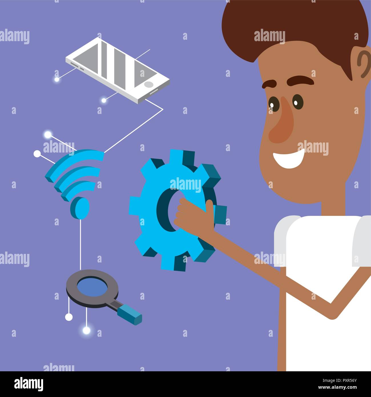 search engine cartoon Stock Vector Image & Art - Alamy