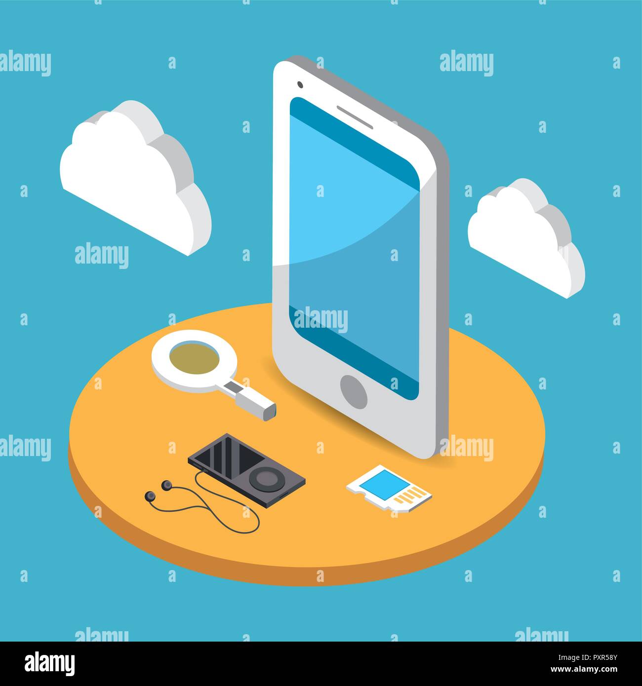 cloud network cartoon Stock Vector Image & Art - Alamy