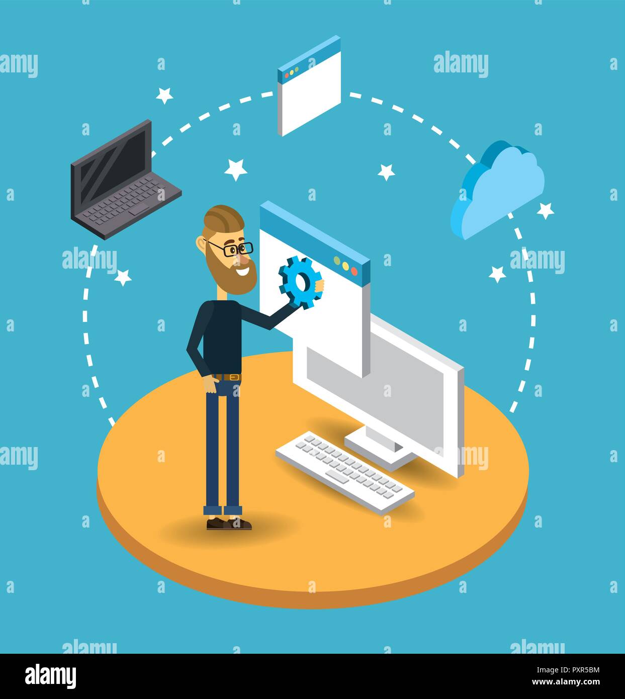 search engine cartoon Stock Vector Image & Art - Alamy