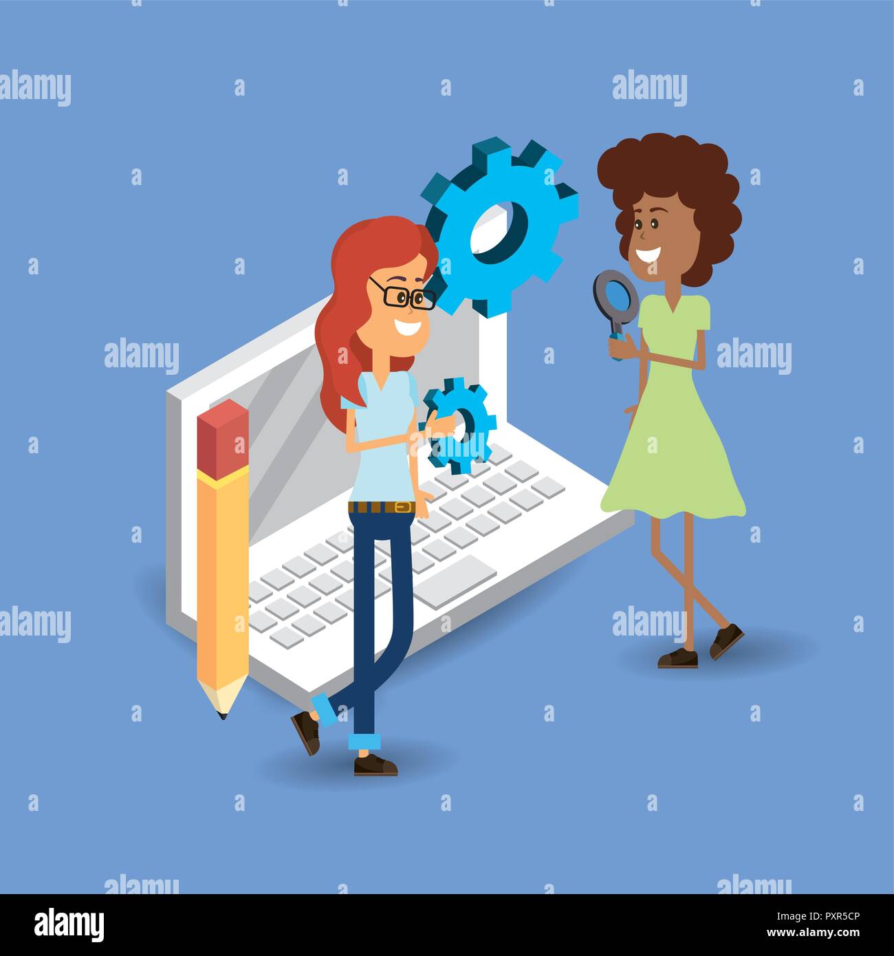 search engine cartoon Stock Vector Image & Art - Alamy