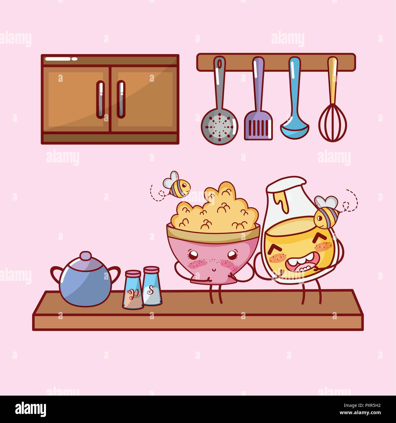Kitchen Cabinet Cartoon High Resolution Stock Photography and Images ...