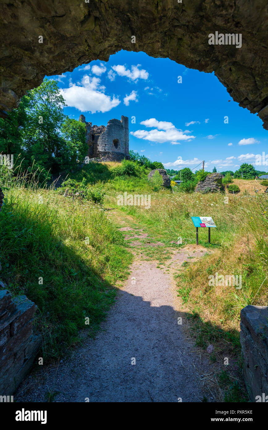 Longtown Castle, Herefordshire, England, United Kingdom, Europe Stock ...