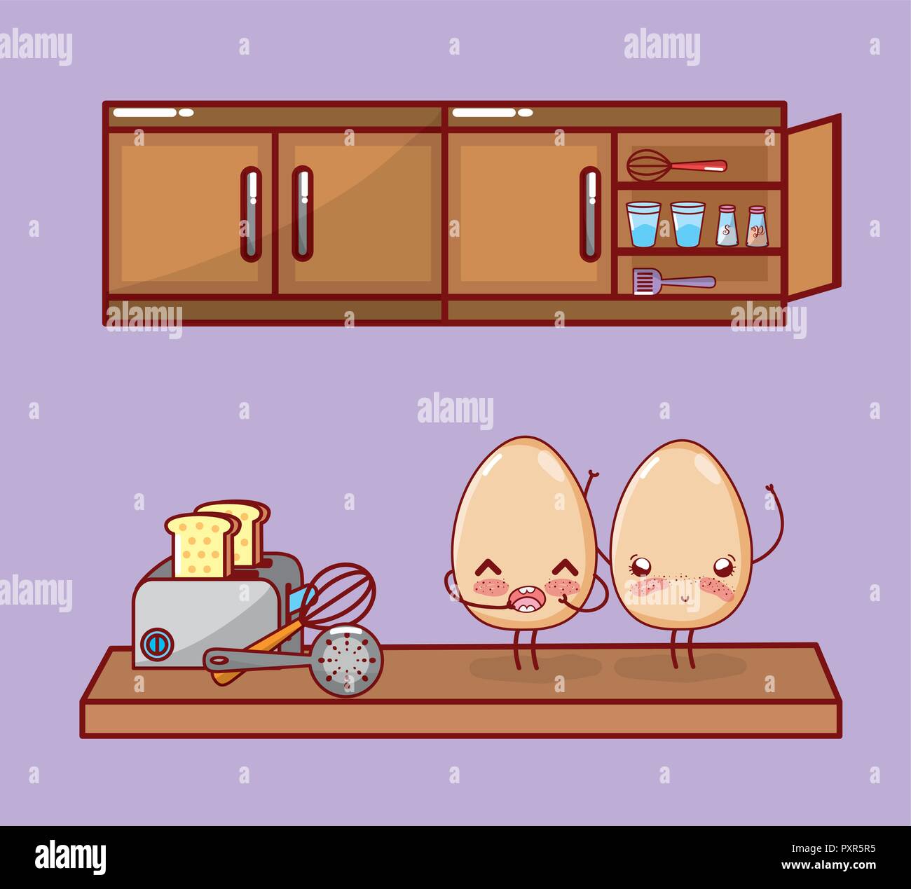 Kitchen Cabinet Cartoon High Resolution Stock Photography and Images ...