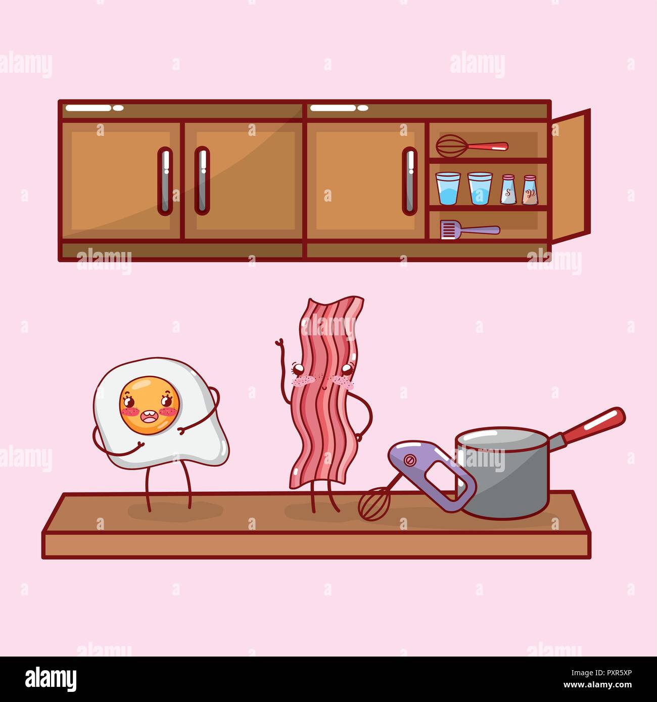 Kitchen Cabinet Cartoon High Resolution Stock Photography and Images ...
