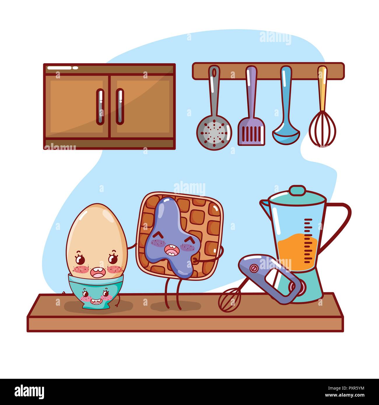 Kitchen Cabinet Cartoon High Resolution Stock Photography and Images ...
