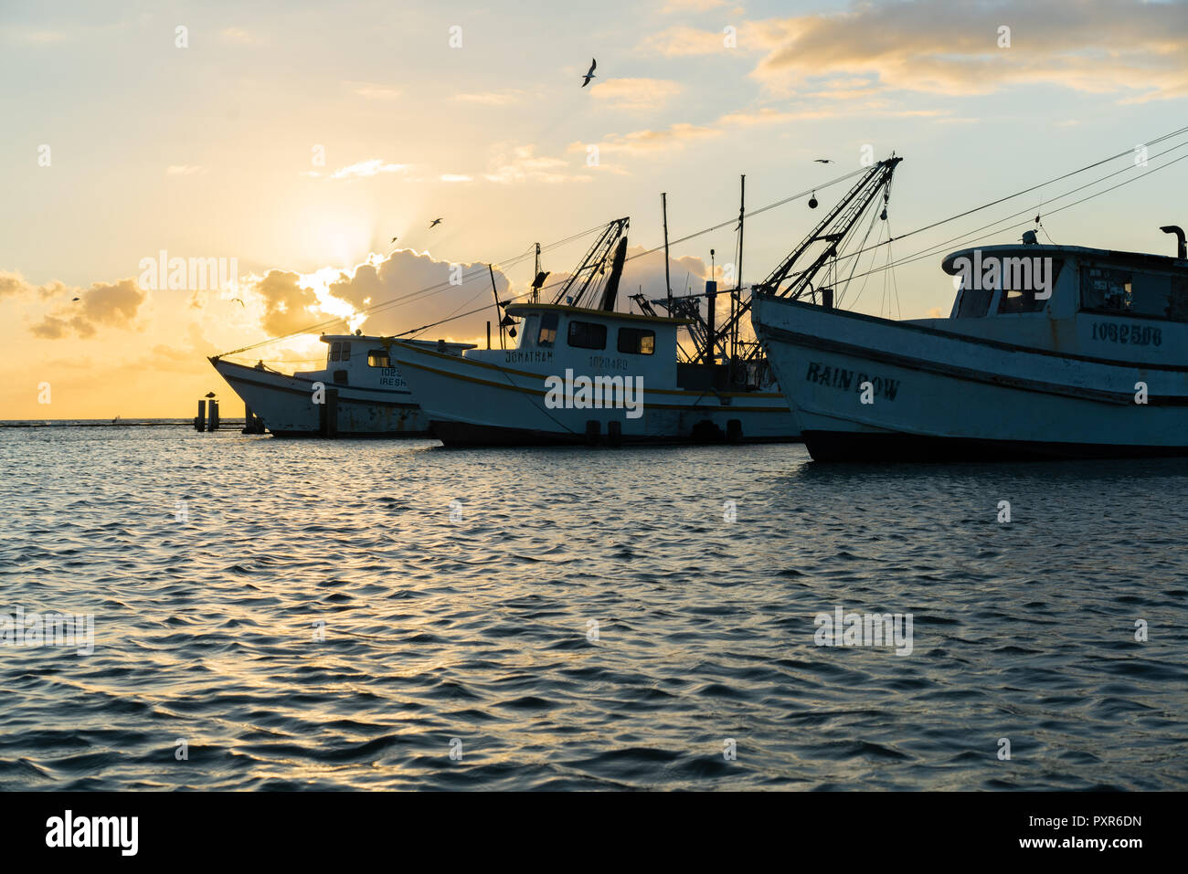 Fulton harbor sunrise Stock Photo - Alamy