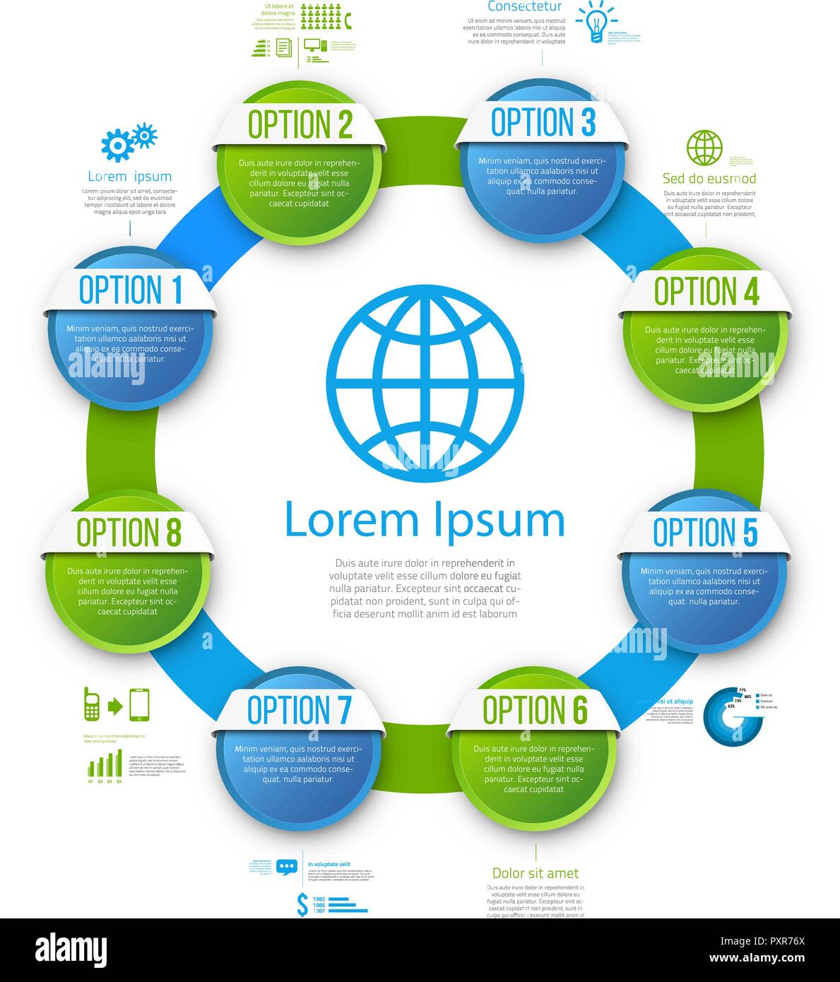 Infographics with steps or options Stock Vector Image & Art - Alamy