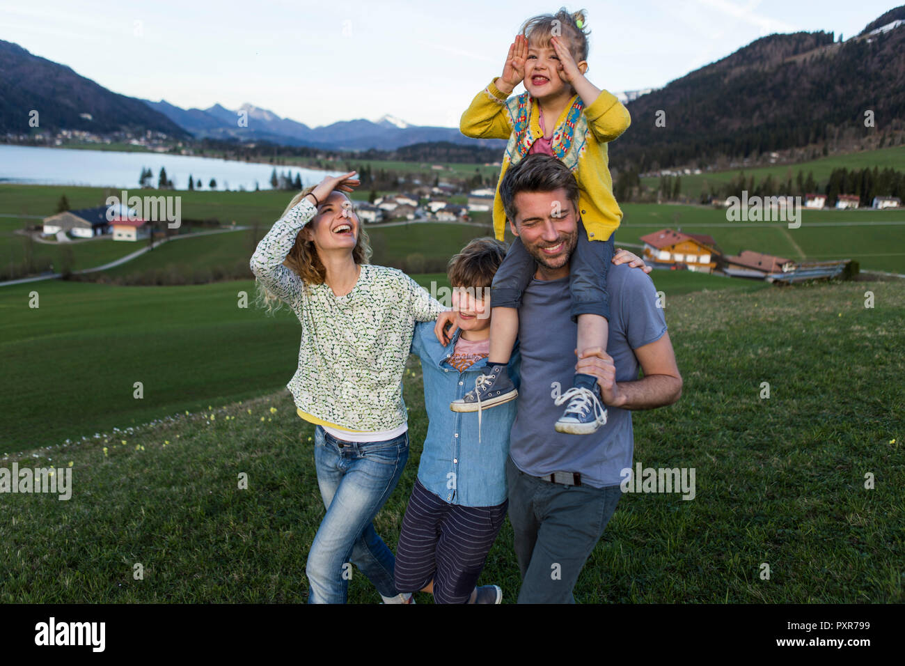 Family go to the mountains hi-res stock photography and images - Alamy