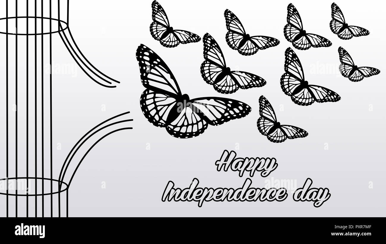 an illustration of a butterfly that escapes from the cage symbolizes ...