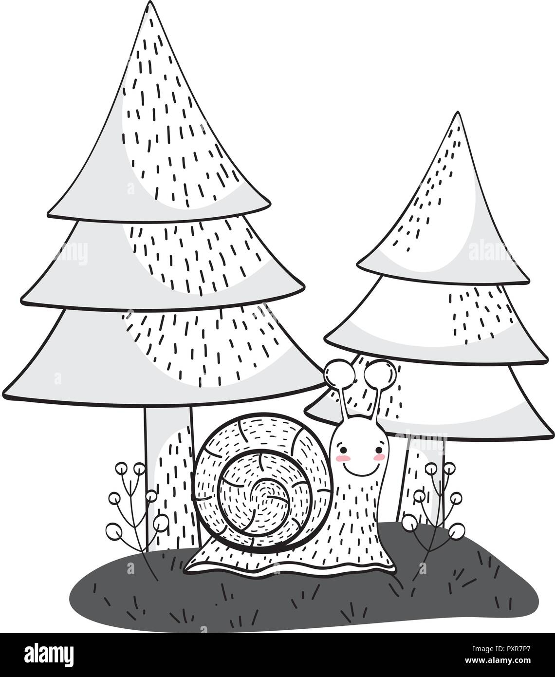 Charcoal trees Stock Vector Images - Alamy