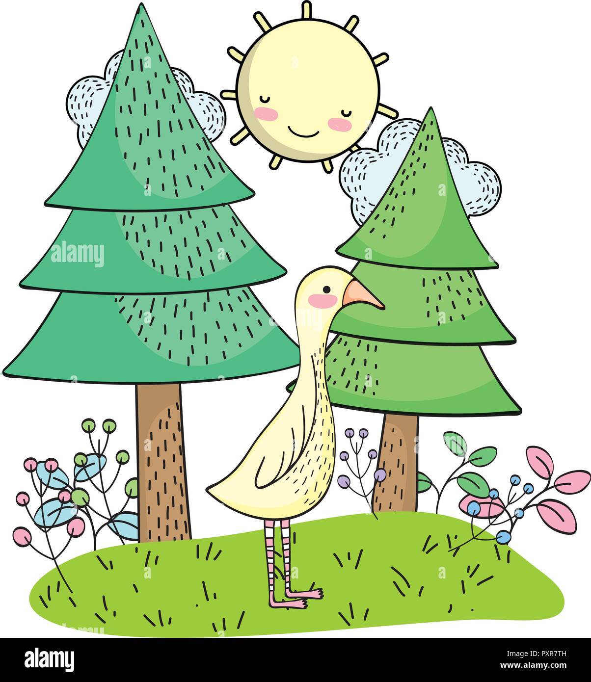 Goose Fight Stock Vector Images - Alamy