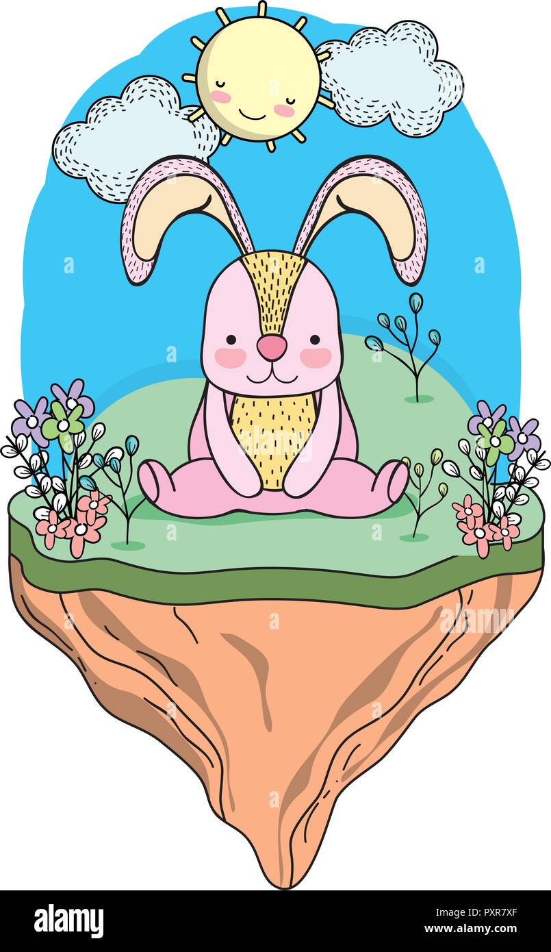 Rabbit wild animal cartoon Stock Vector Image & Art - Alamy