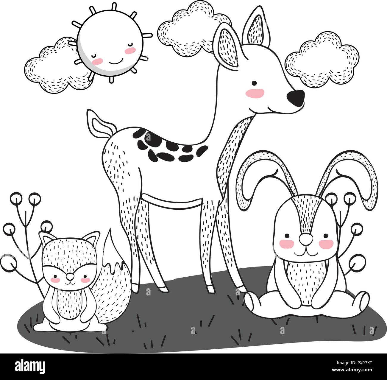 Wild animals drawings Stock Vector Image & Art - Alamy