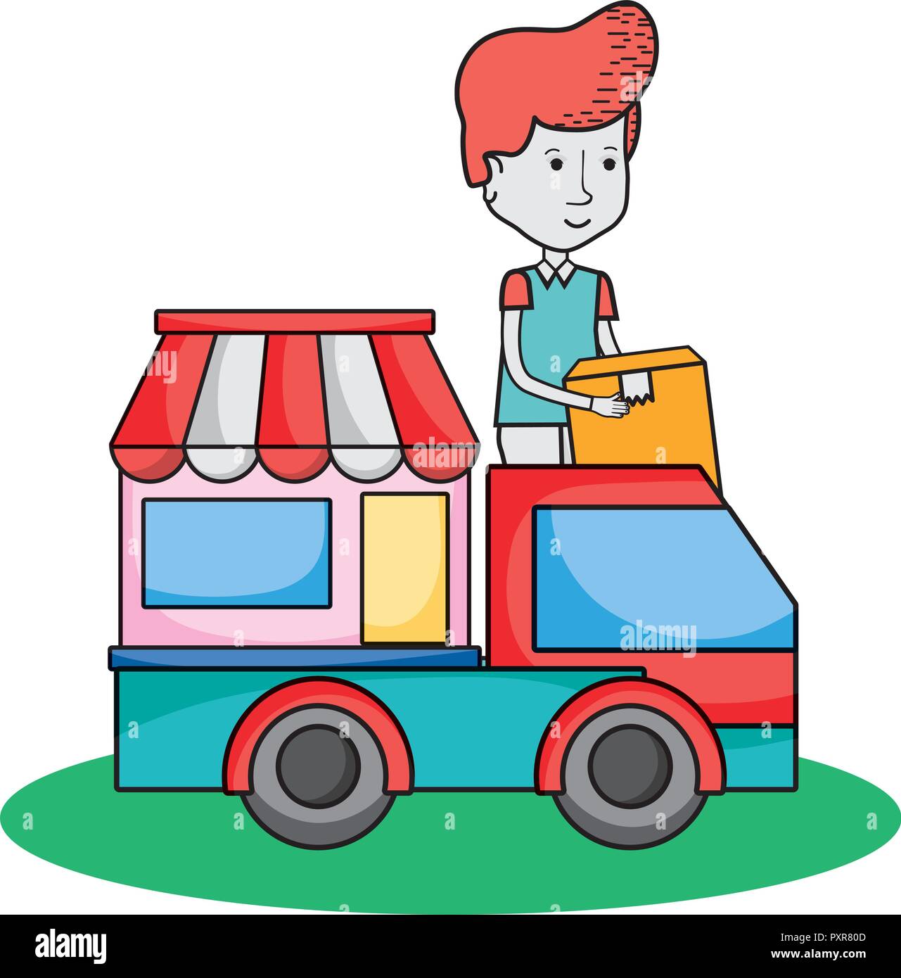 Delivery service cartoon Stock Vector Image & Art - Alamy