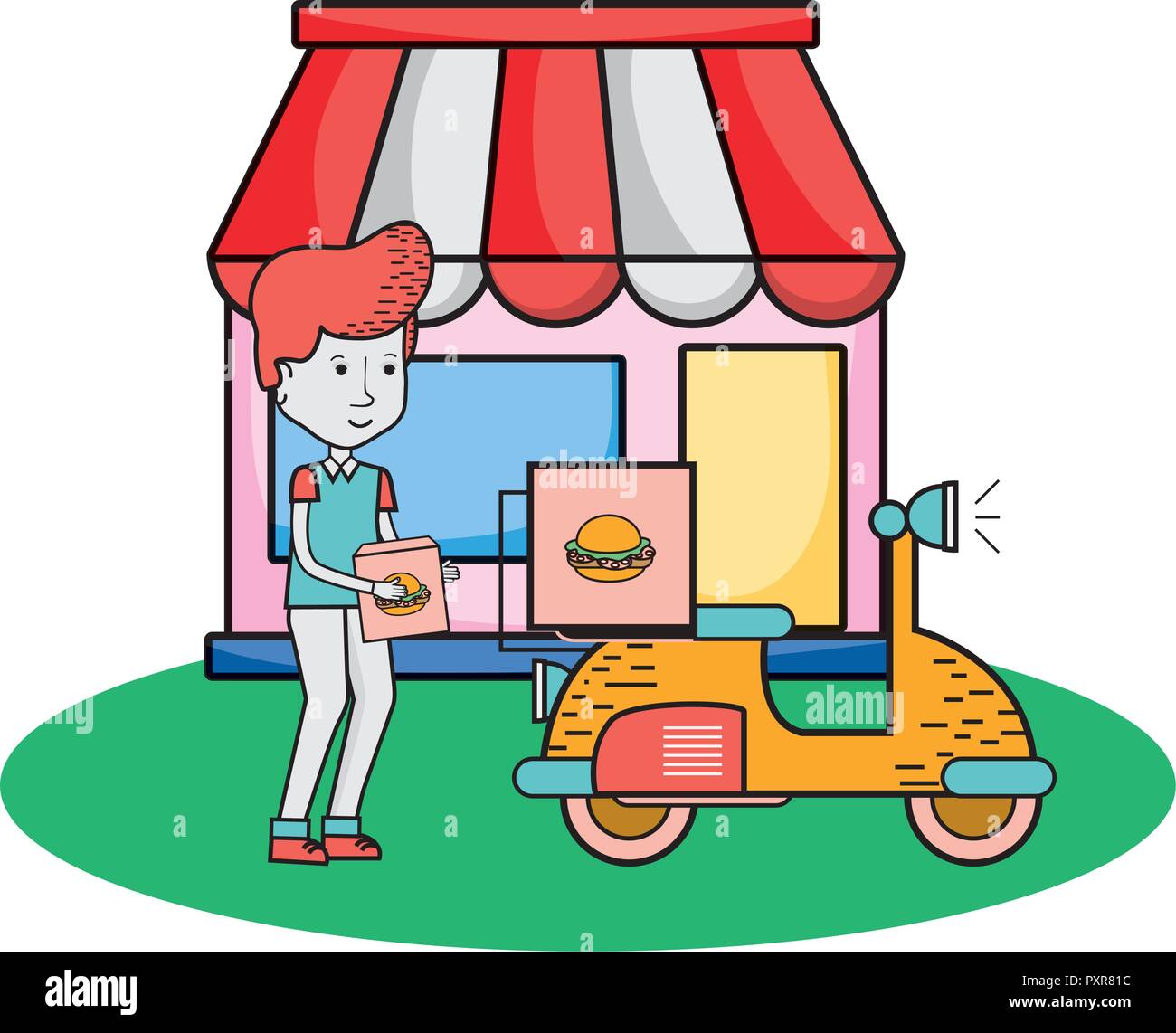 Delivery service cartoon Stock Vector Image & Art - Alamy