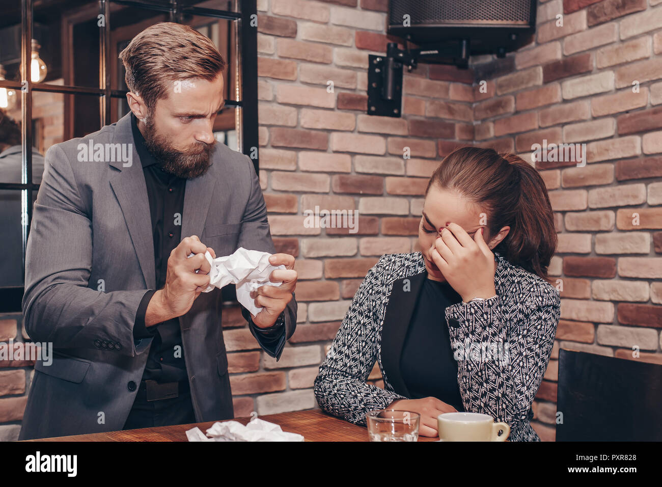 Businessman crumpled paper pile hi-res stock photography and images - Alamy