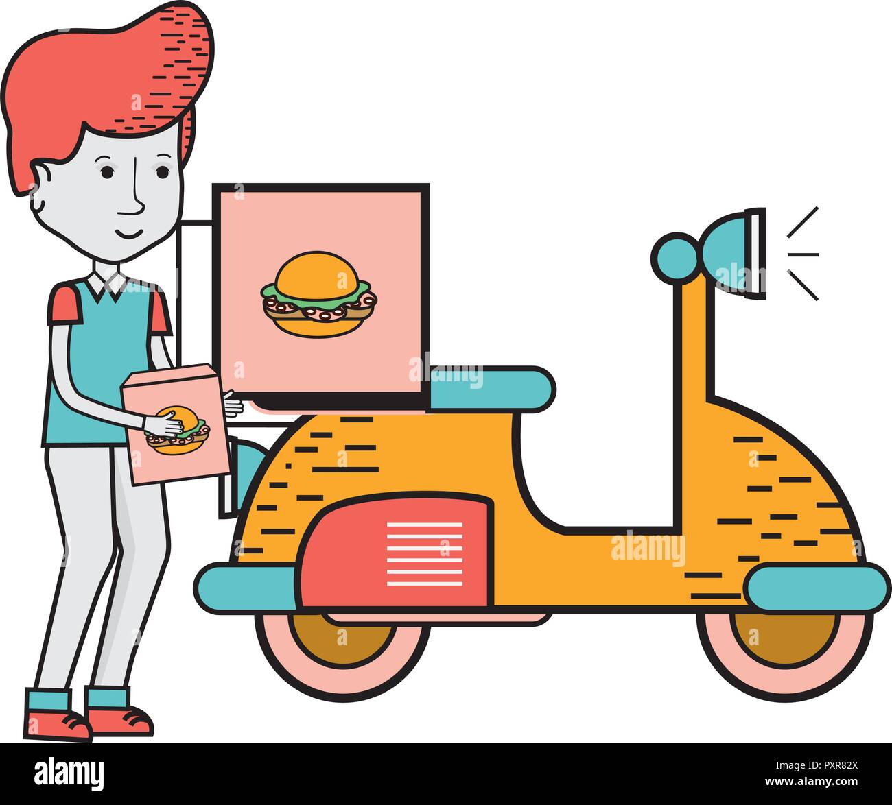 Delivery service cartoon Stock Vector Image & Art - Alamy