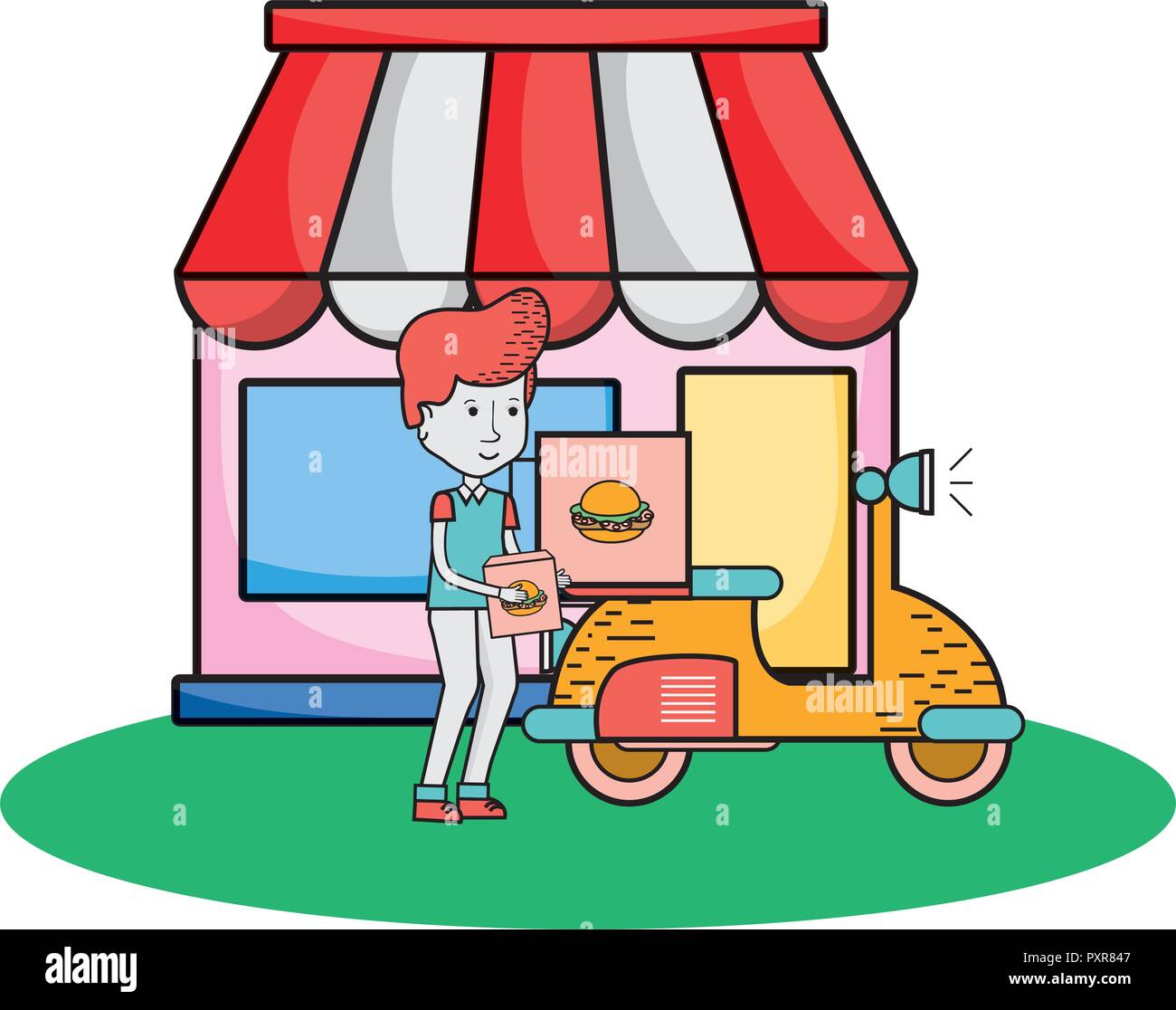 Delivery service cartoon Stock Vector Image & Art - Alamy