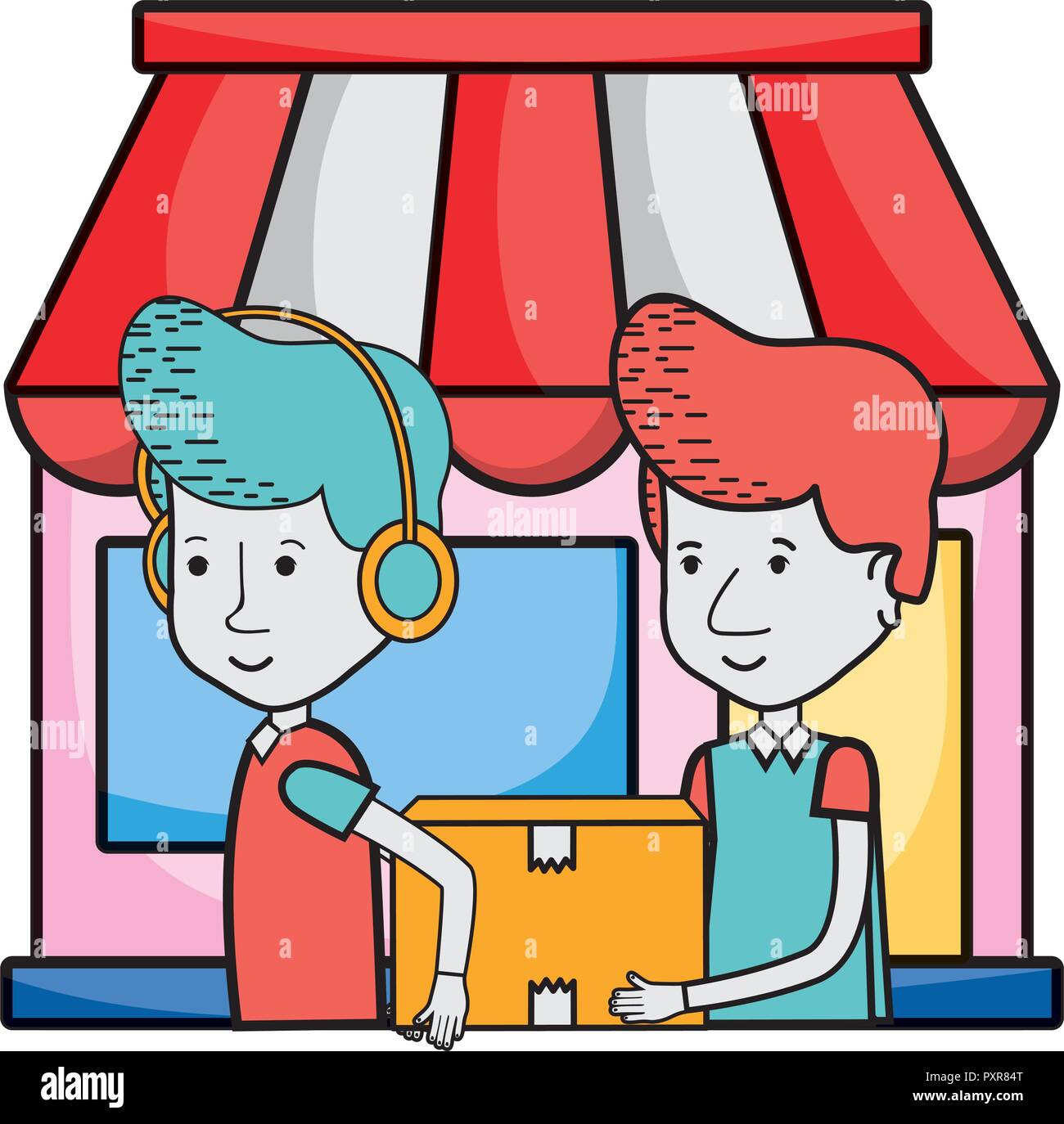 Delivery service cartoon Stock Vector Image & Art - Alamy