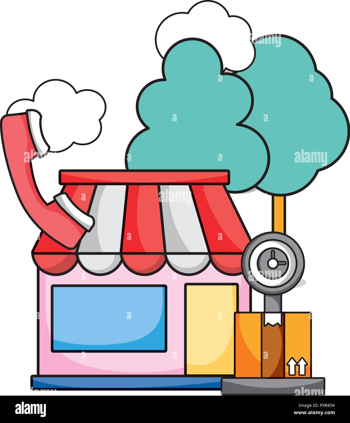 Delivery service cartoon Stock Vector Image & Art - Alamy