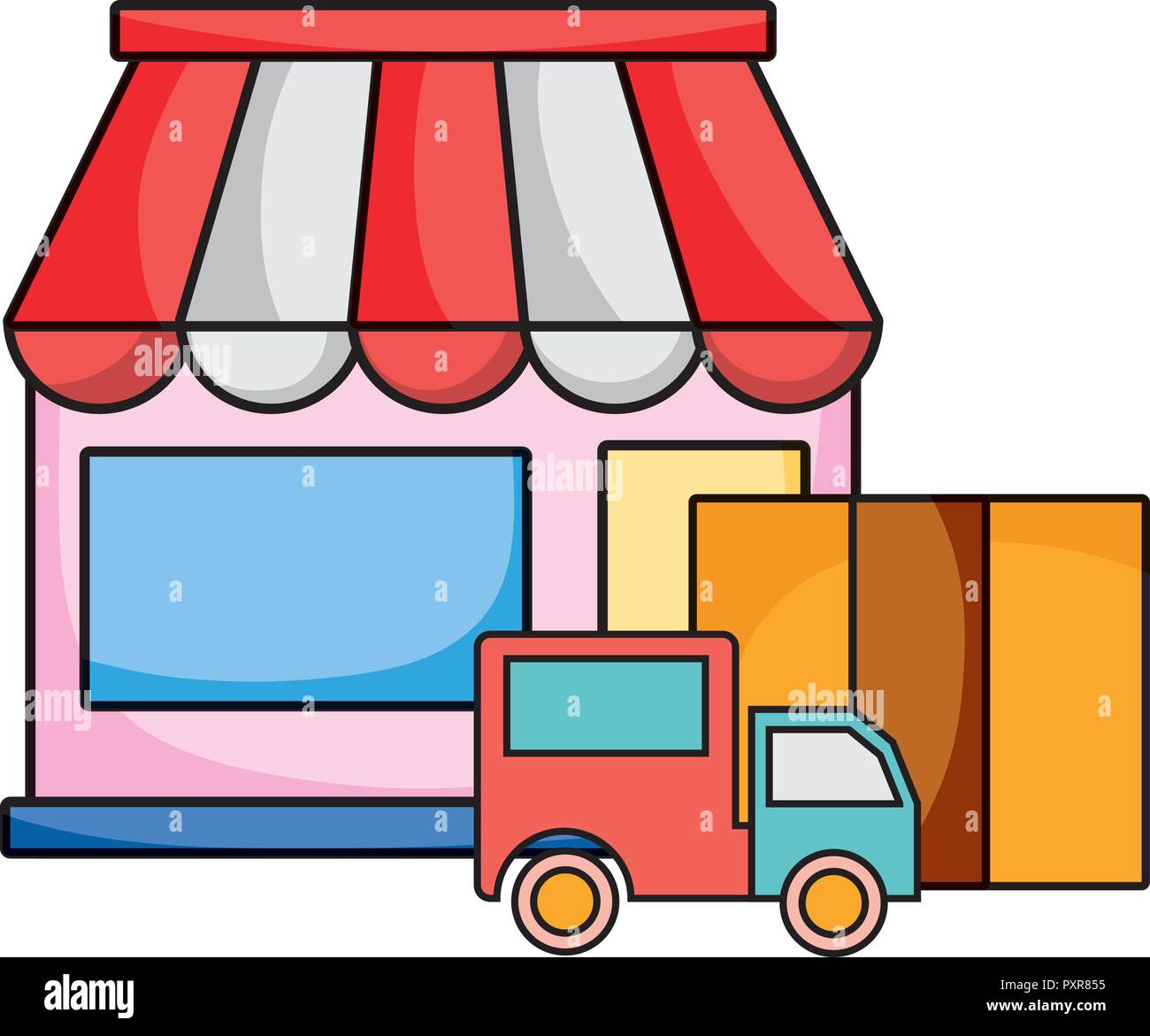 Delivery service cartoon Stock Vector Image & Art - Alamy
