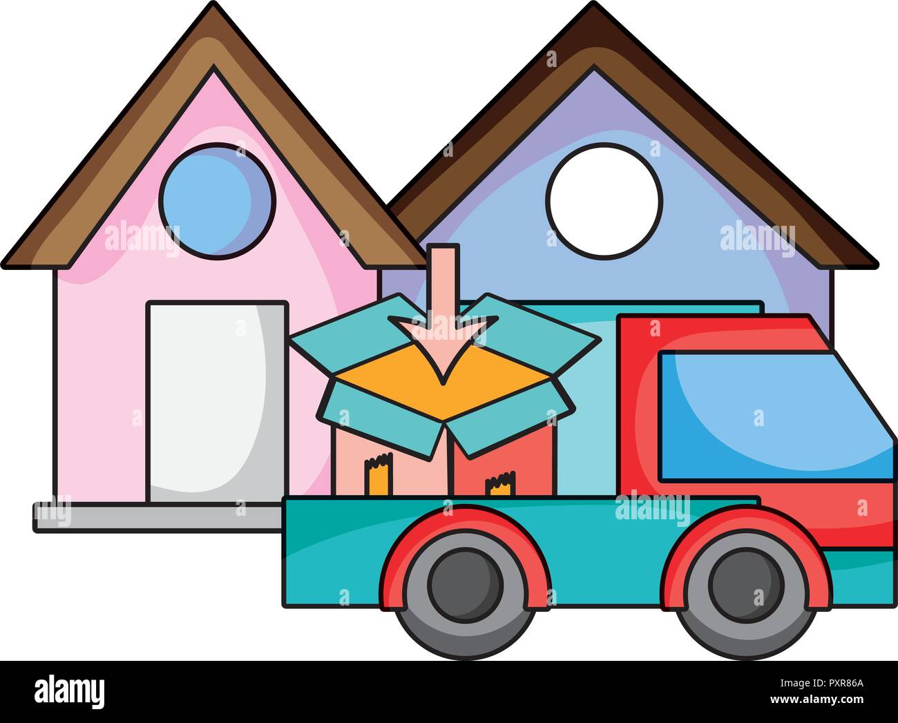 Delivery service cartoon Stock Vector Image & Art - Alamy