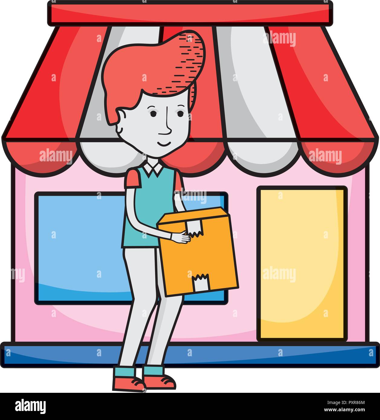 Delivery service cartoon Stock Vector Image & Art - Alamy