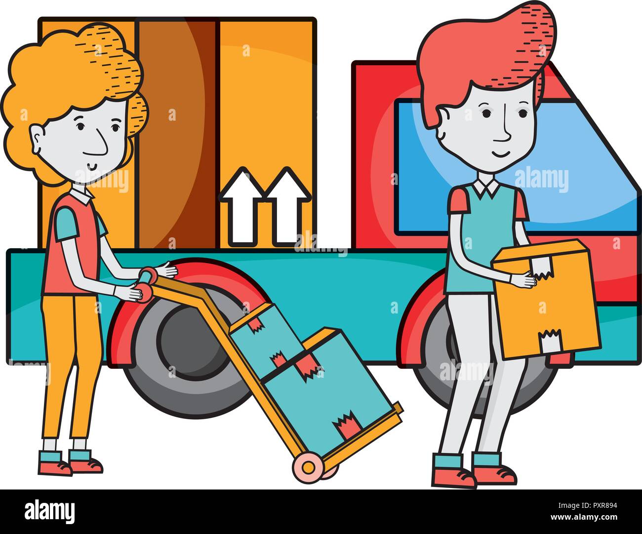 Delivery service cartoon Stock Vector Image & Art - Alamy