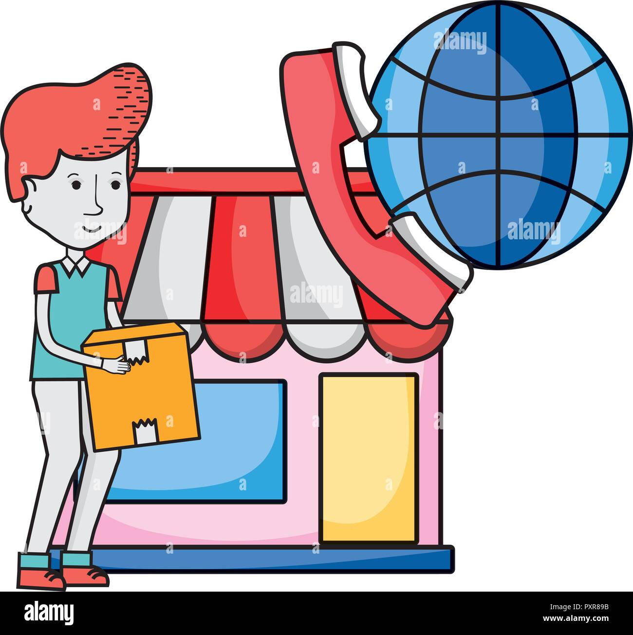 Delivery service cartoon Stock Vector Image & Art - Alamy