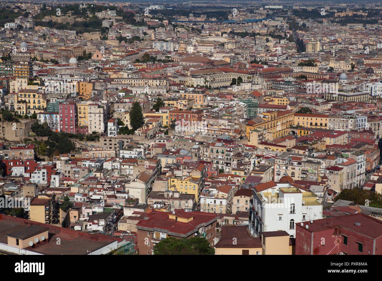 Panoramic view of Naples from the Vomero district Stock Photo - Alamy