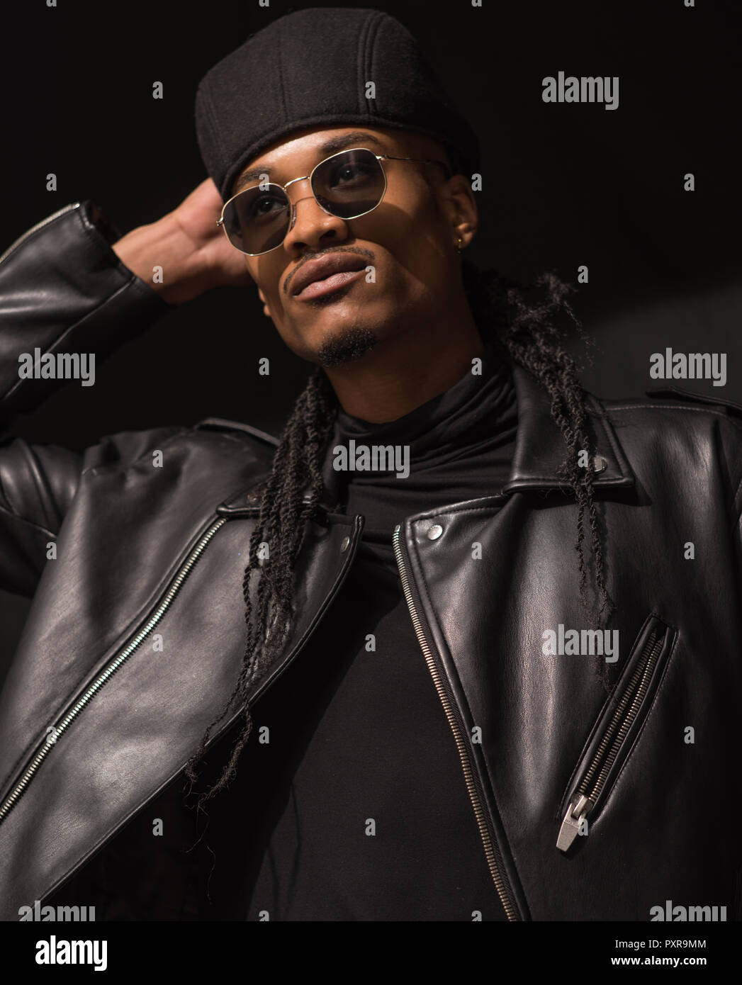 Advertising, editorial images of black male modeling street-stye ...