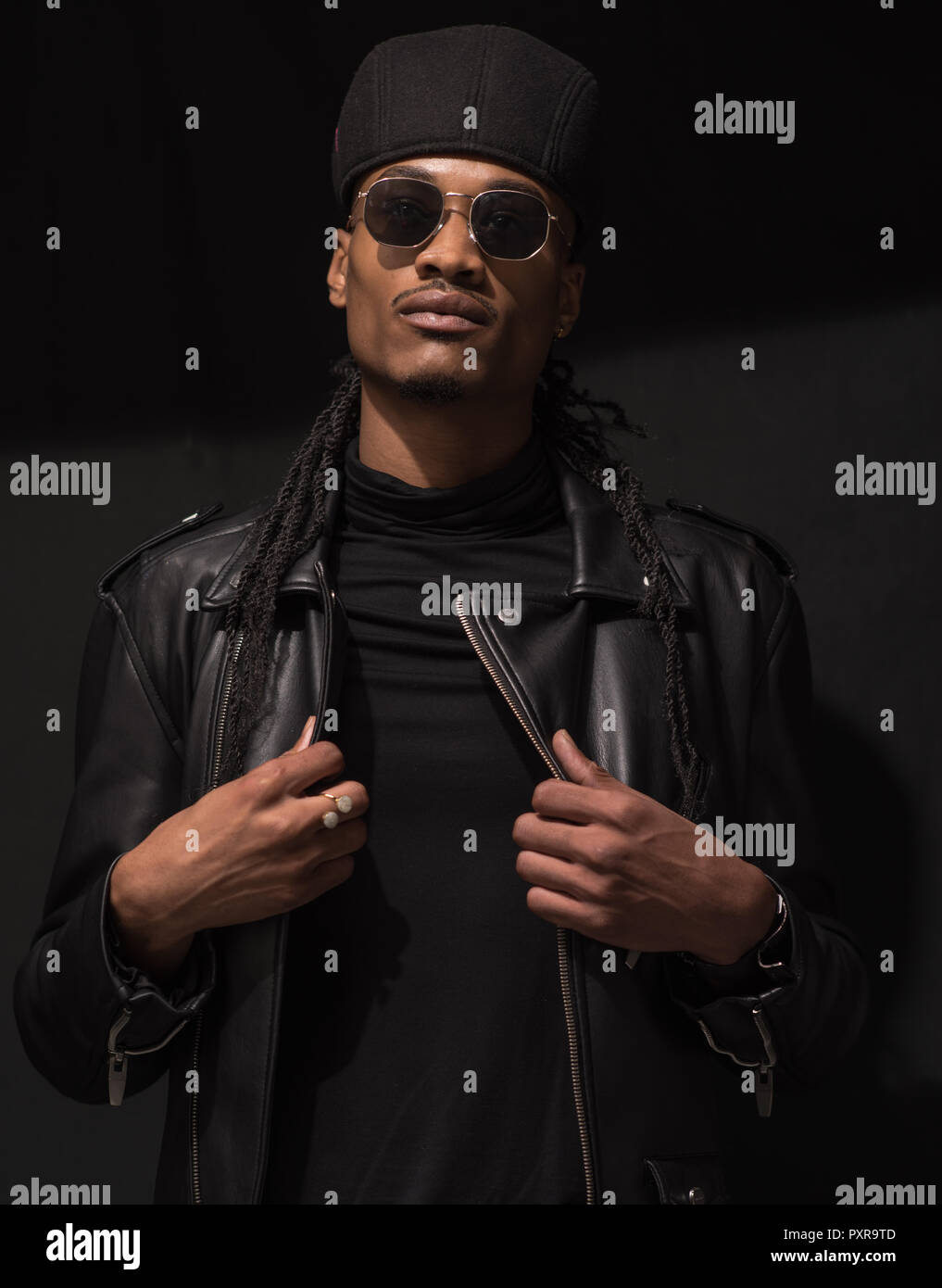 Advertising, editorial images of black male modeling street-stye ...