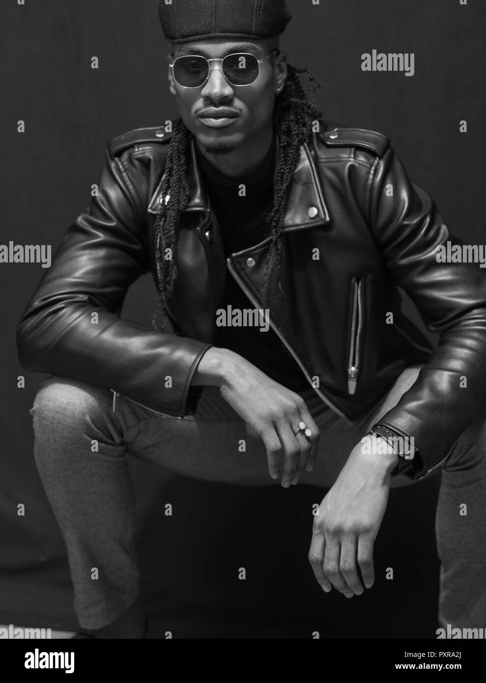 Advertising, editorial images of black male modeling street-stye ...