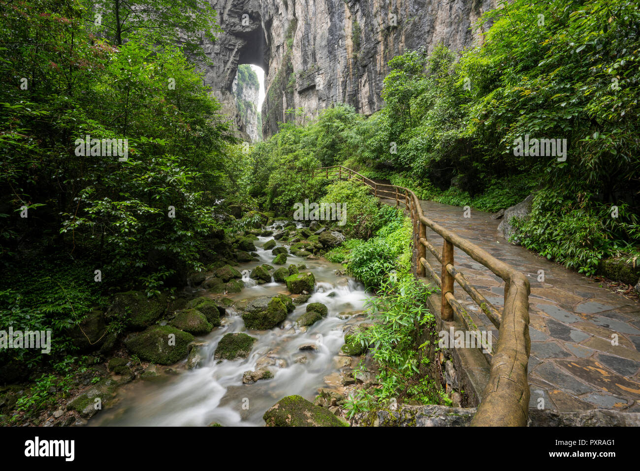 China, Sichuan Province, Wulong Karst National Geology Park Stock Photo ...