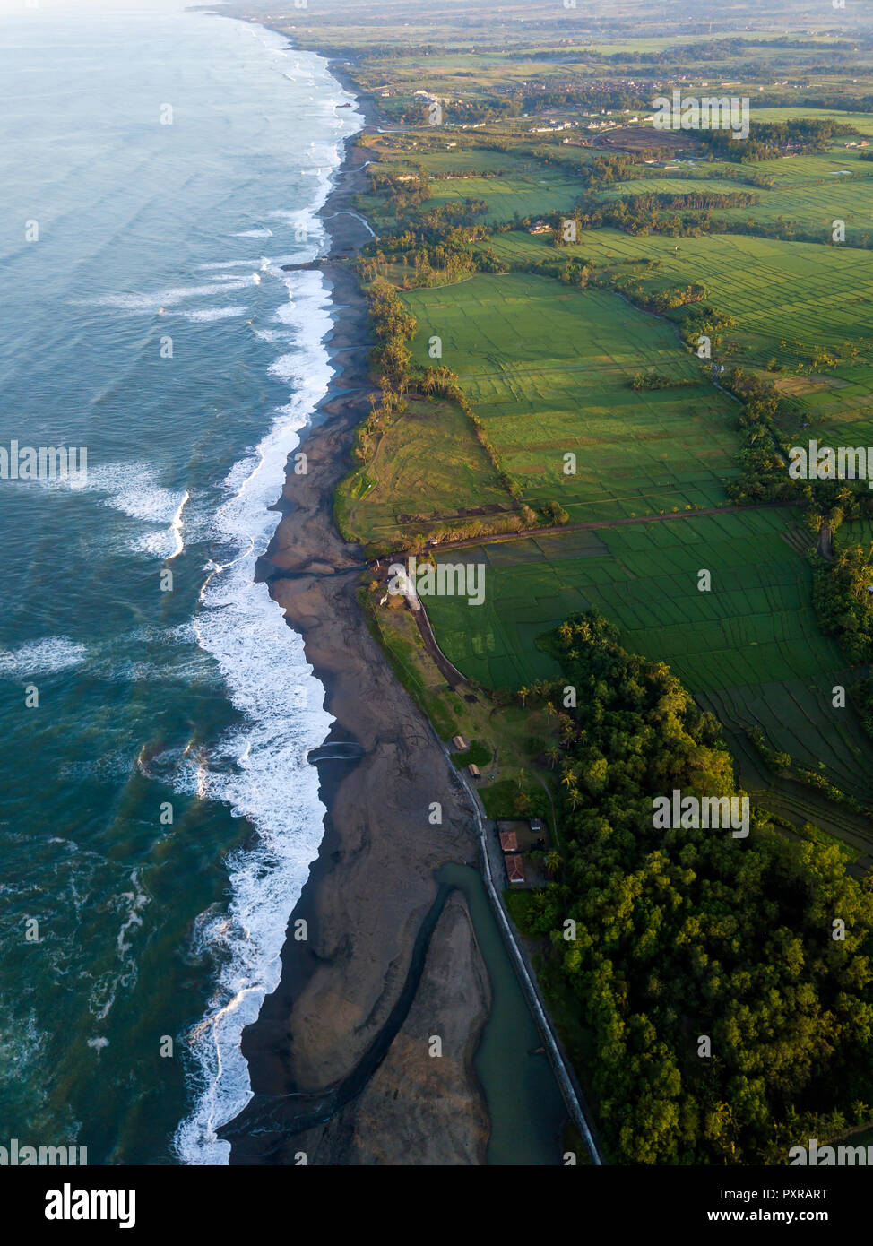 Indonesia, Bali, Kedungu, Aerial view of Kedungu Beach Stock Photo - Alamy