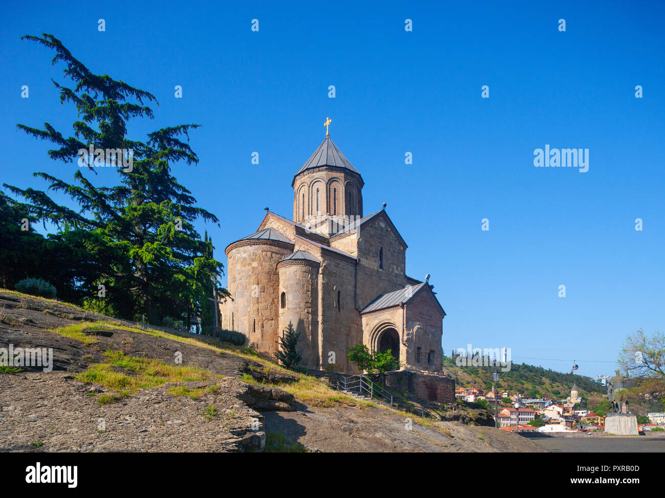 Georgia, Tbilisi, Metekhi Church Stock Photo - Alamy