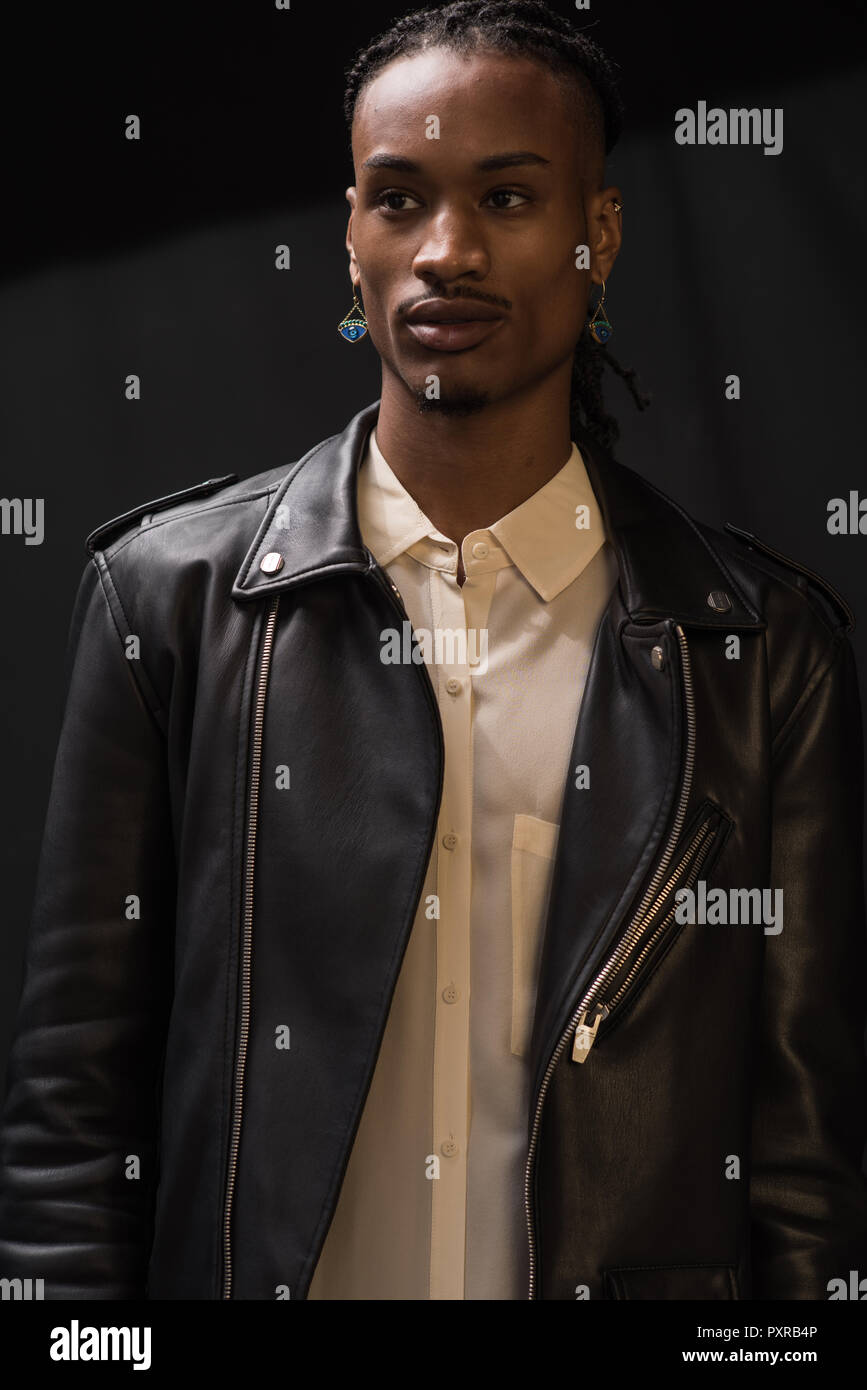 Advertising, editorial images of black male modeling street-stye ...