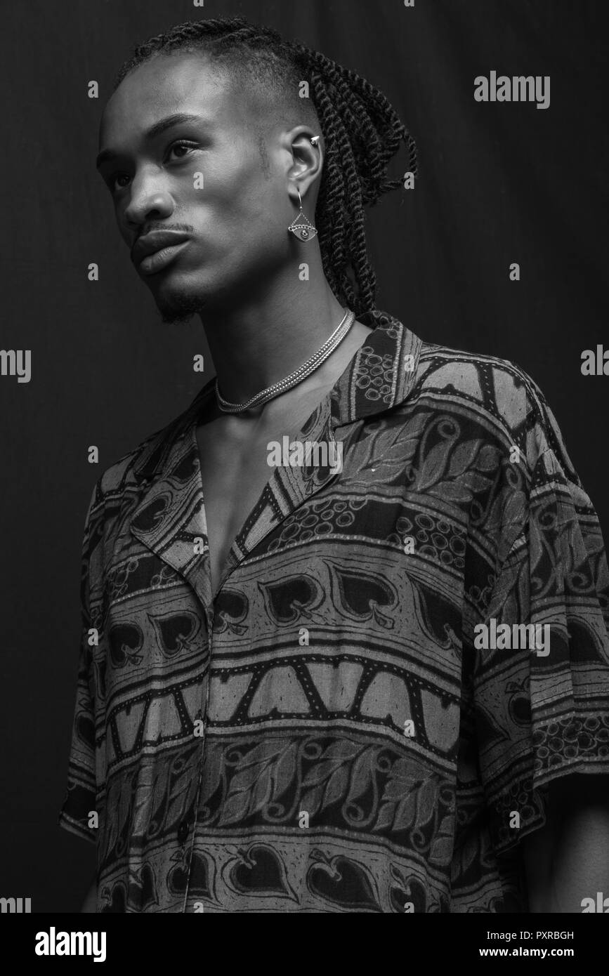 Advertising, editorial images of black male modeling street-stye ...