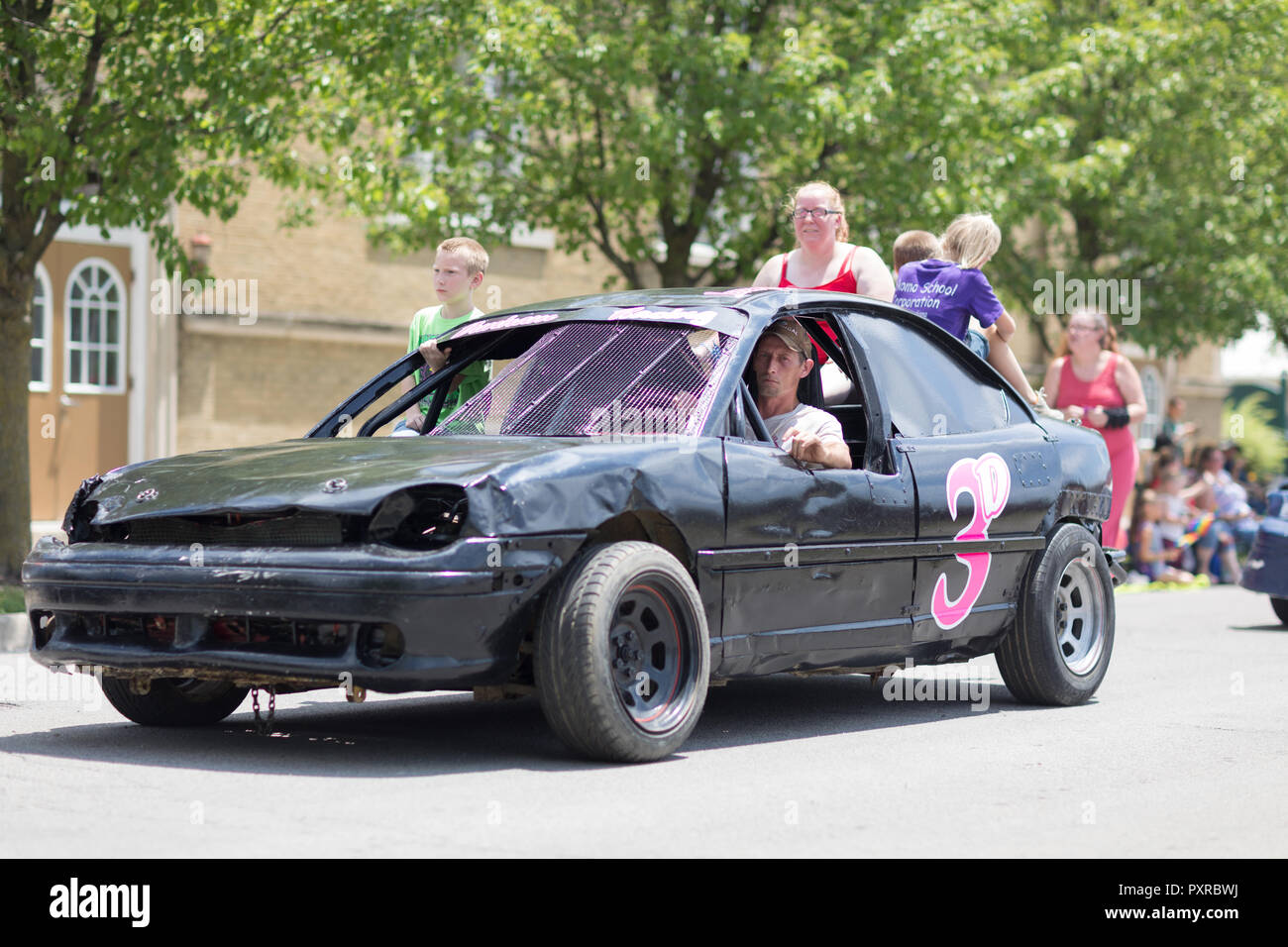 Kokomo, Indiana, USA - June 30, 2018: Haynes Apperson Parade, Man ...