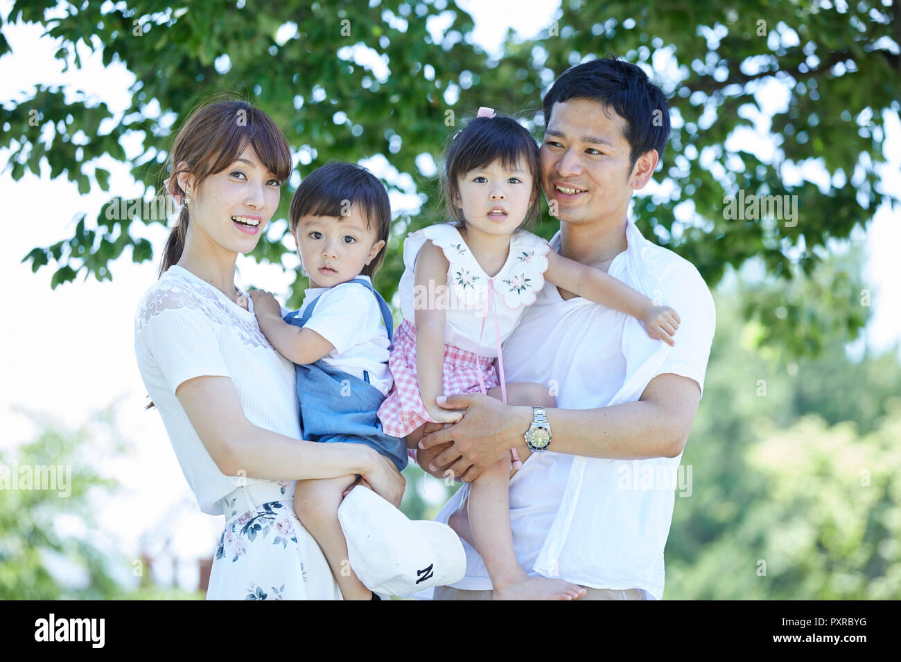 Japanese family at the park Stock Photo - Alamy