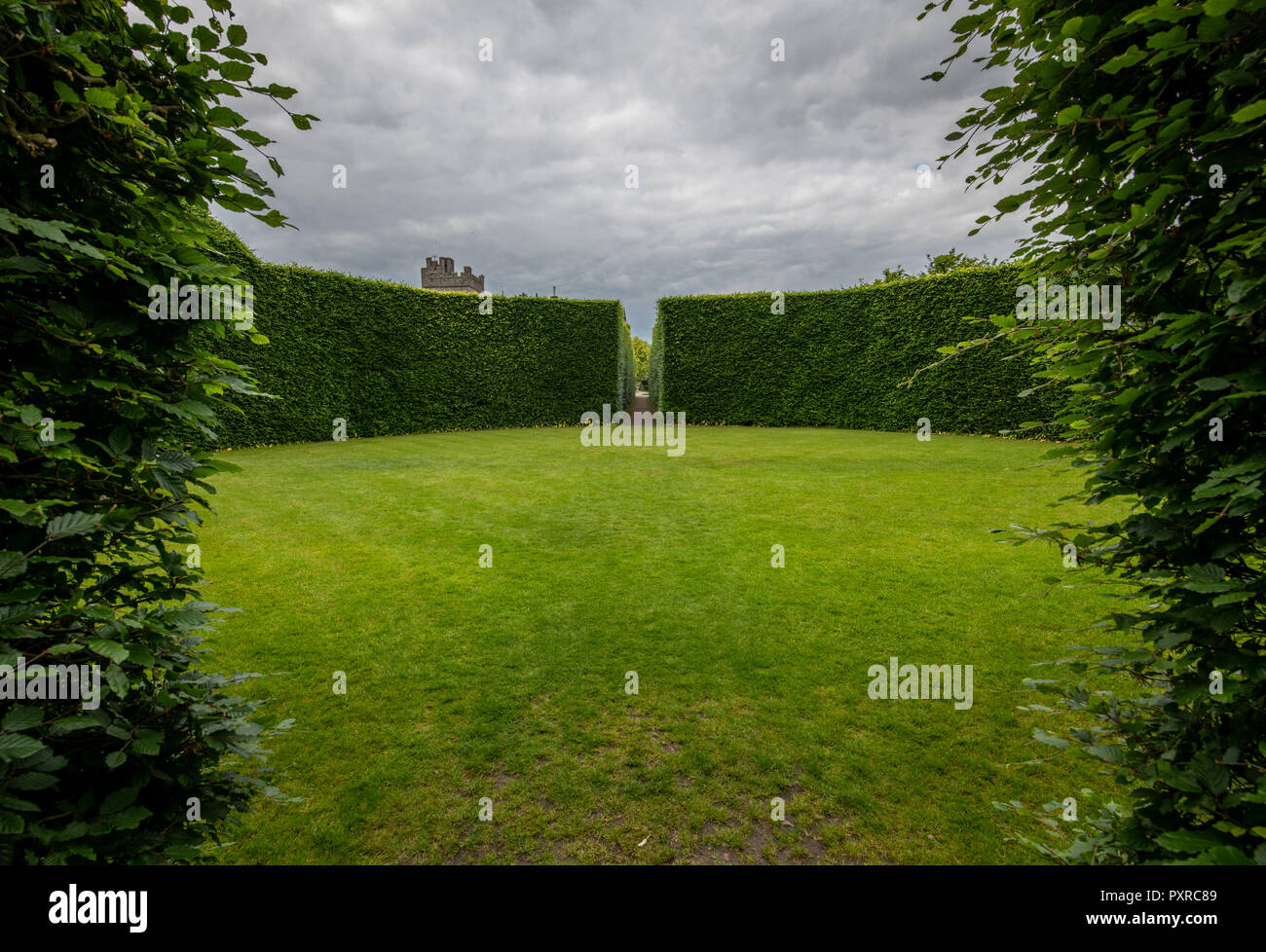 Large entrance in Hedges, Levens Hall , Kendal, Cumbria , UK Stock ...