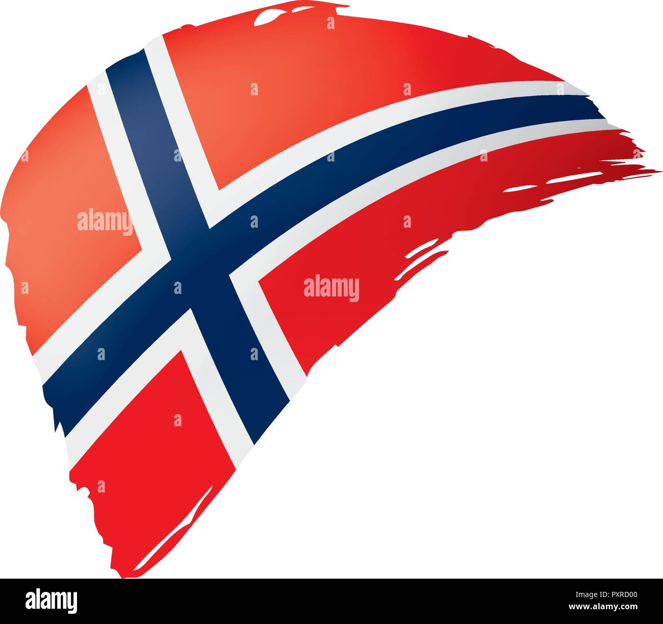 Norway flag, vector illustration on a white background Stock Vector ...